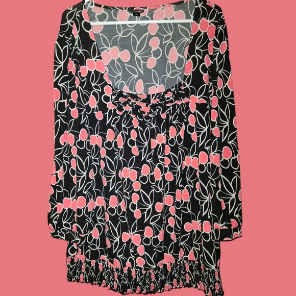 East 5th | Tops | East5th Cherry Print Top Size X Womens | Poshmark